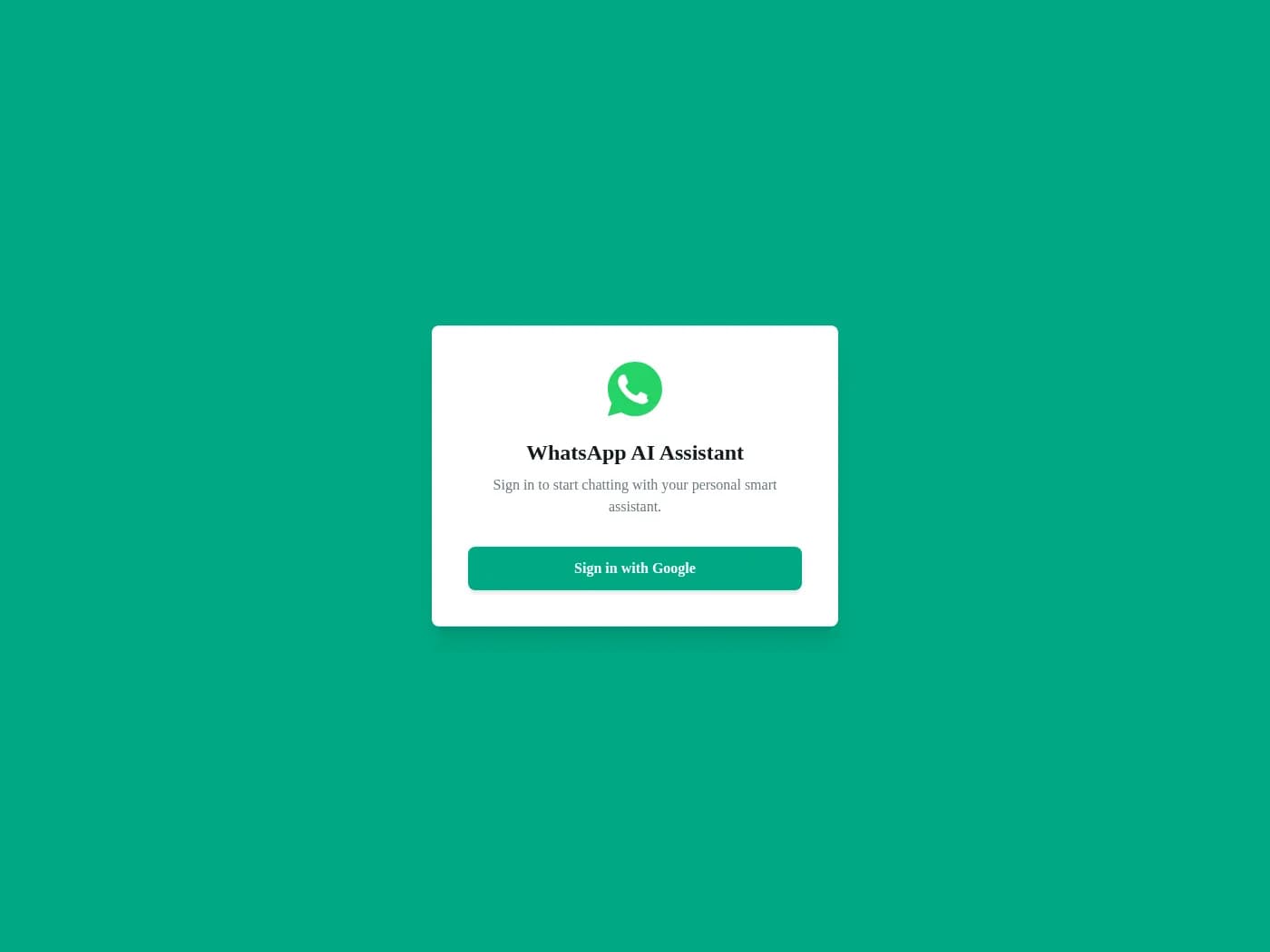 WhatsApp AI Assistant