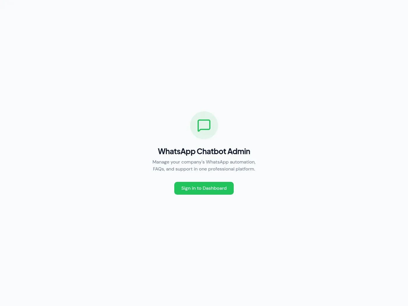 Company WhatsApp Chatbot
