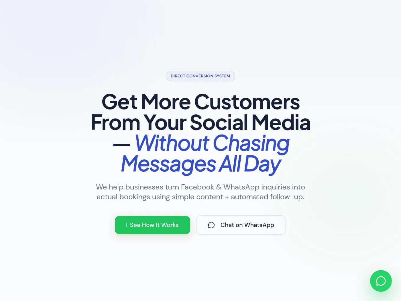 Social Boost Landing Page