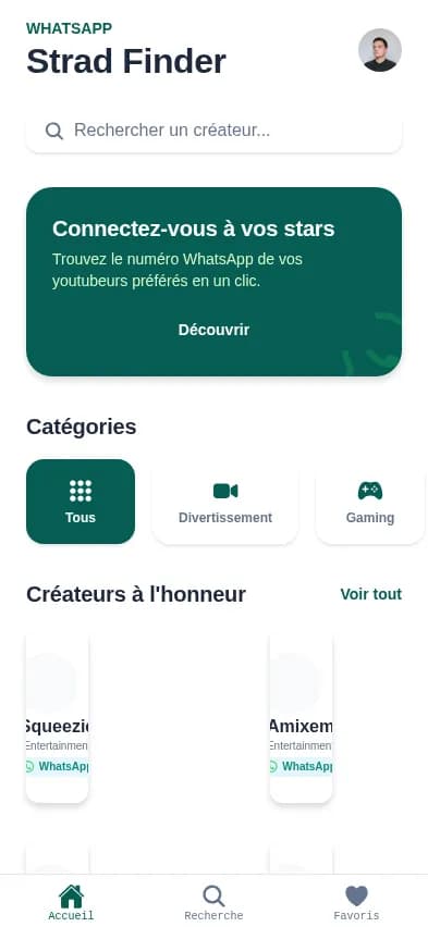 WhatsApp Strad Finder