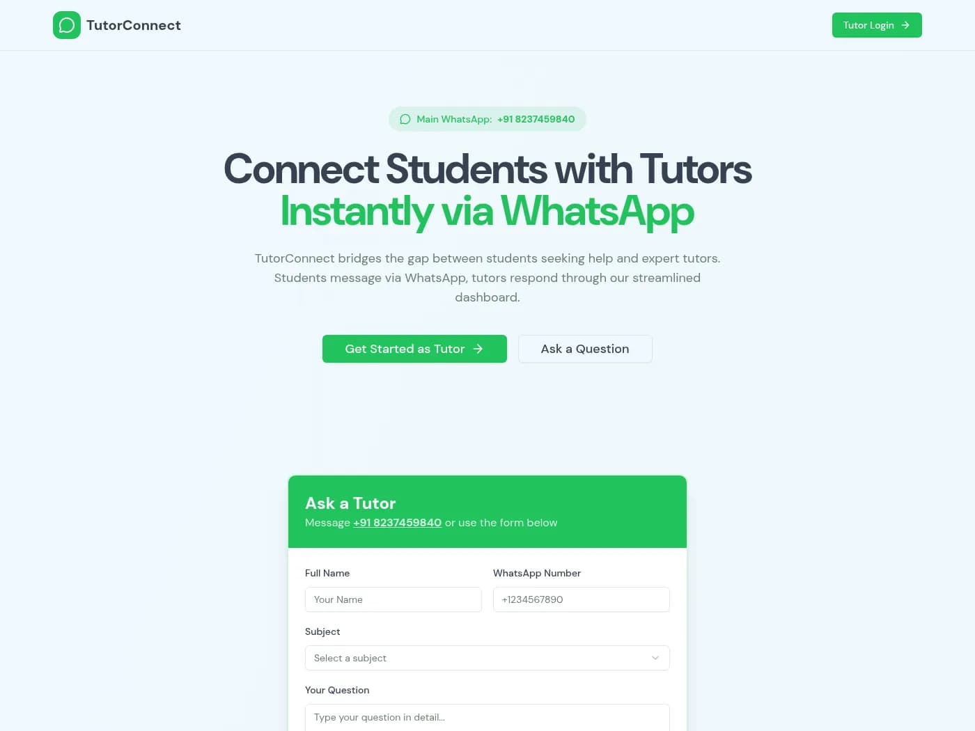 WhatsApp Tutor Bridge