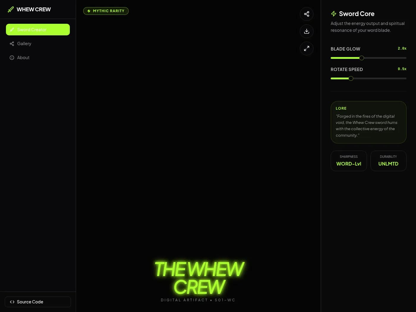 Whew Crew Sword Creator