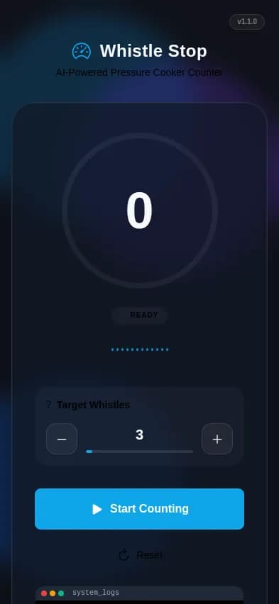 Whistle Counter App