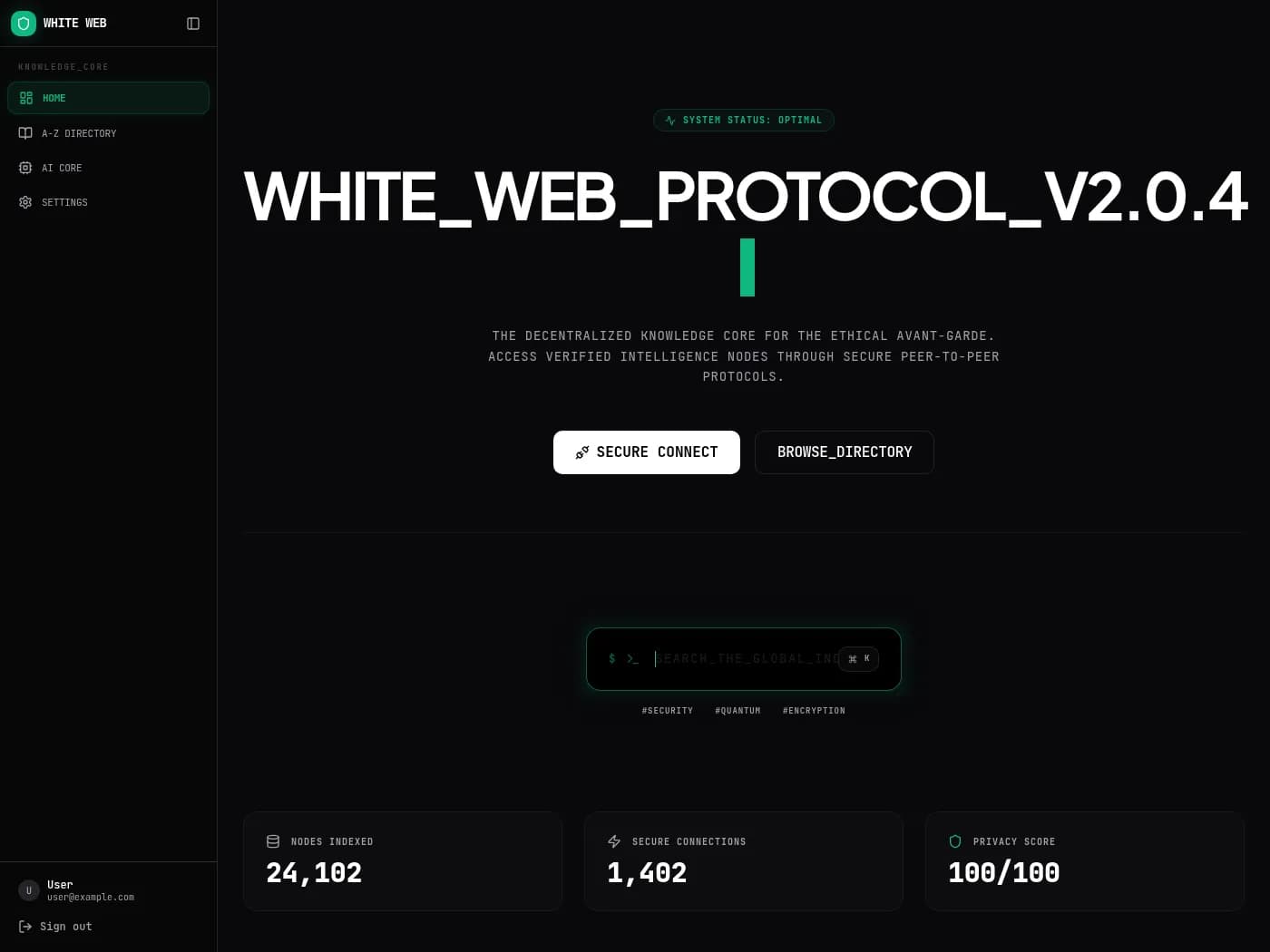 White Web Portal