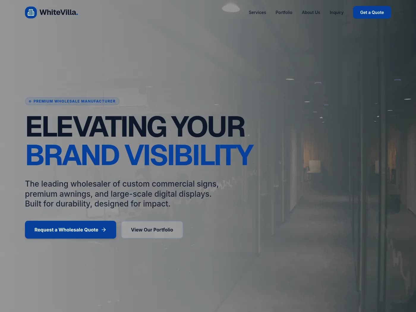 WhiteVilla Signs Website