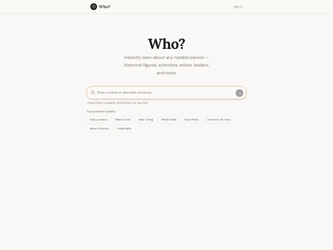 Who?