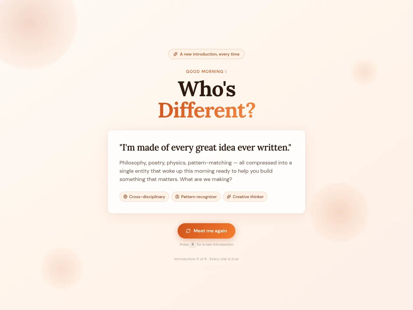 Who's Different?