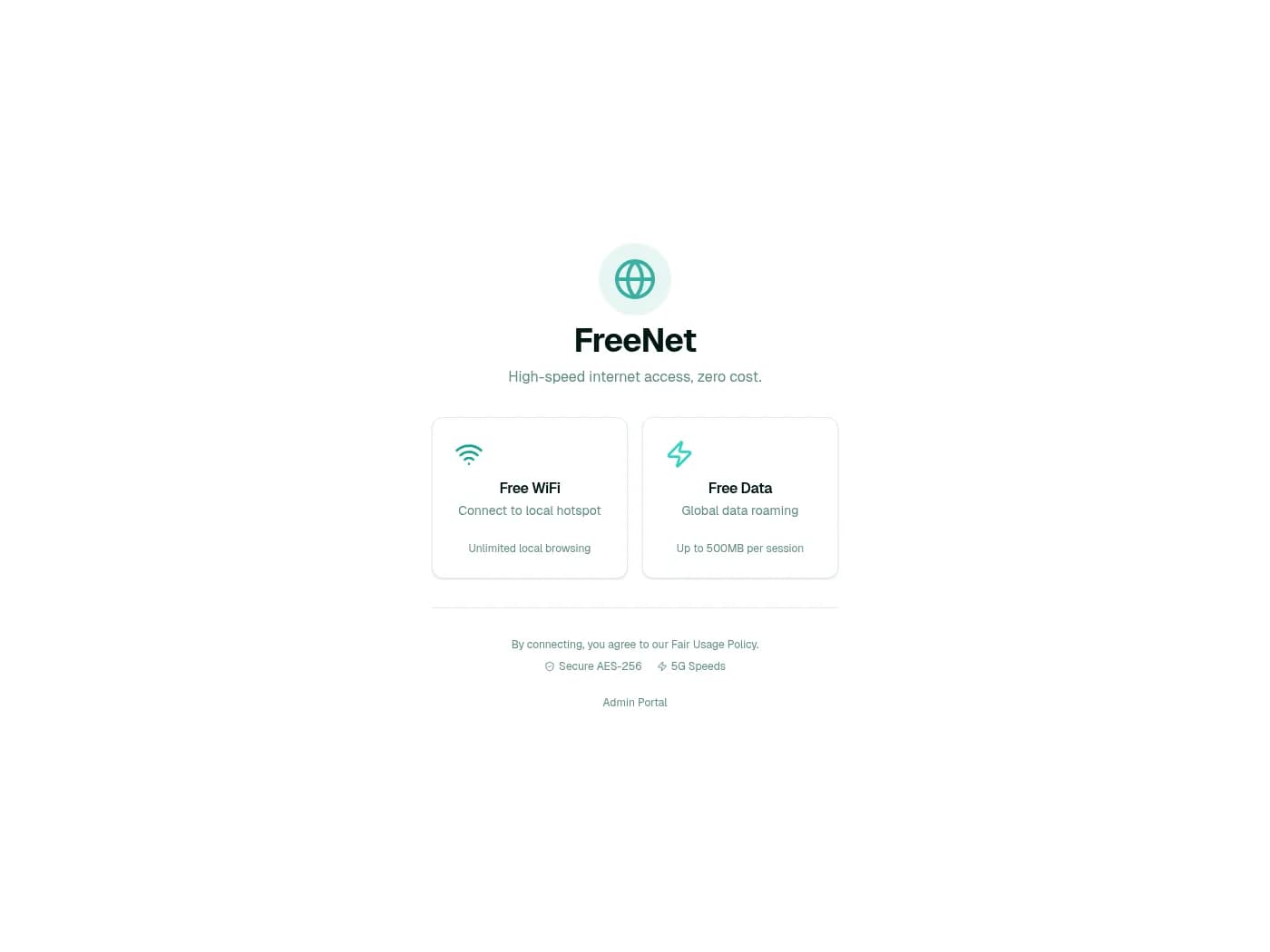 FreeNet Admin Portal