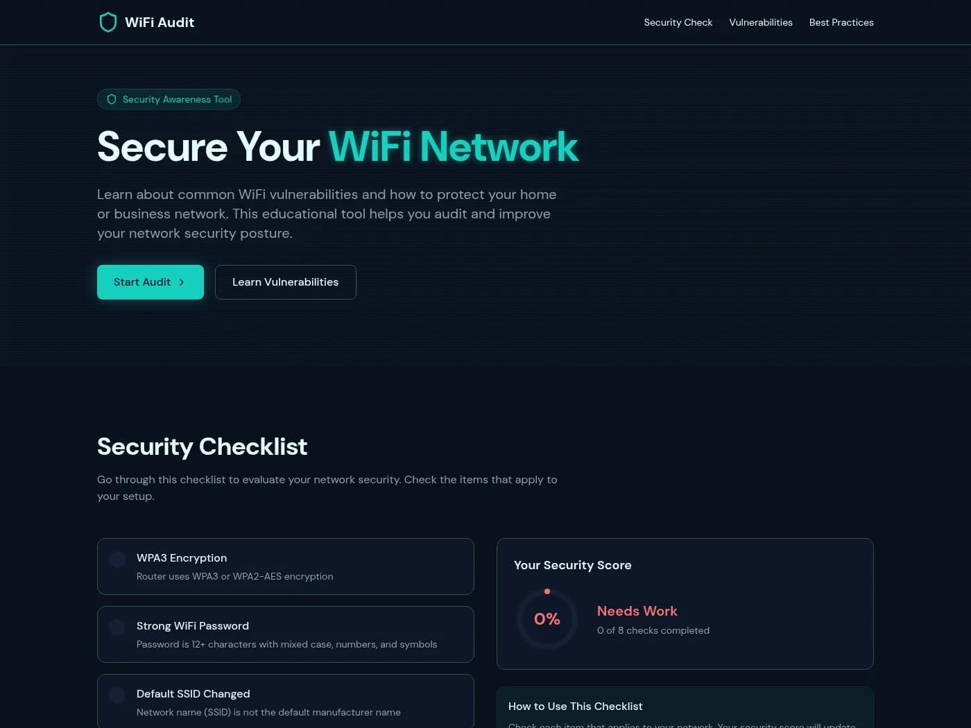 WiFi Audit Assistant
