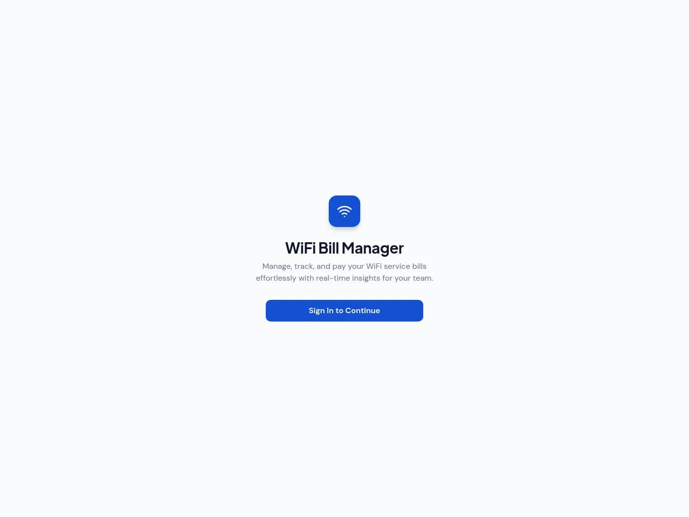 WiFi Bill Manager