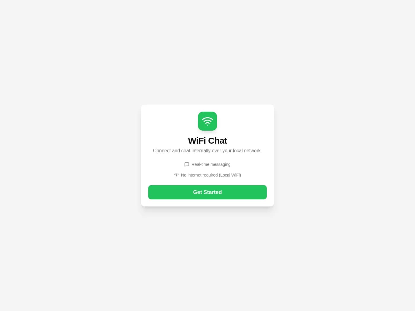 WiFi Chat Clone