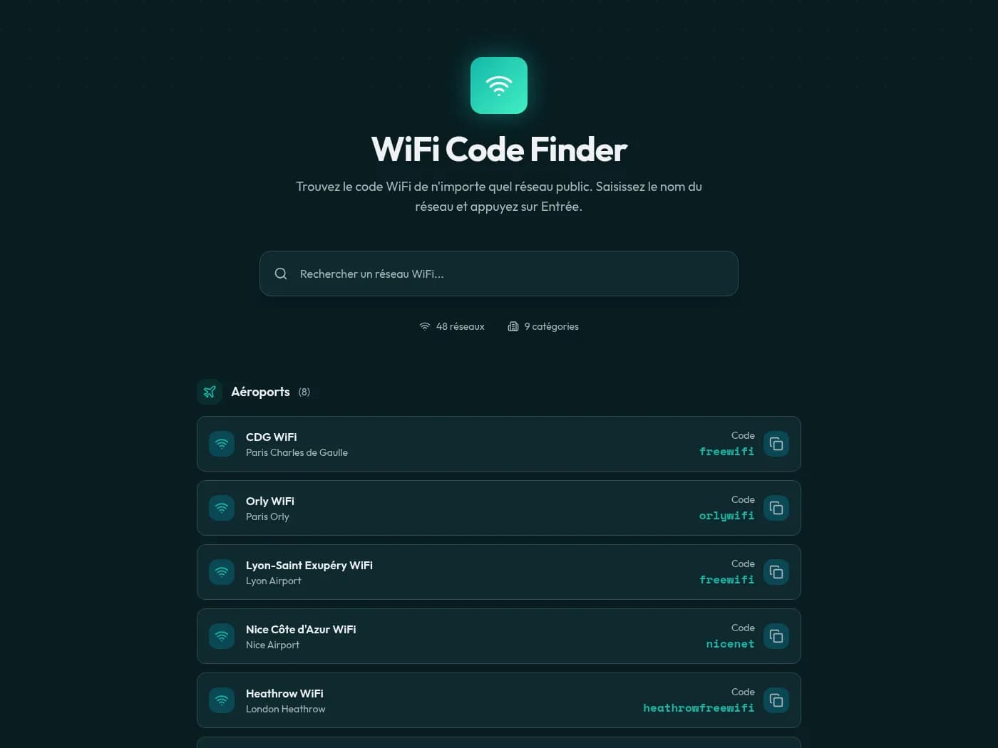 Wifi Code Finder