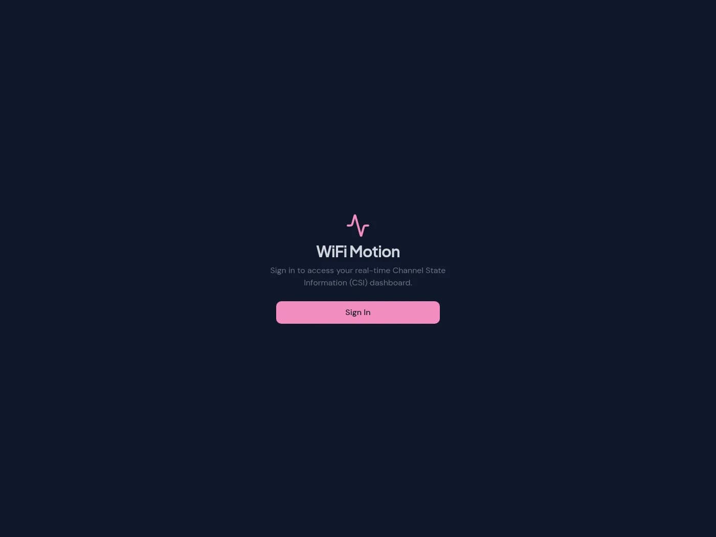WiFi Motion Dashboard