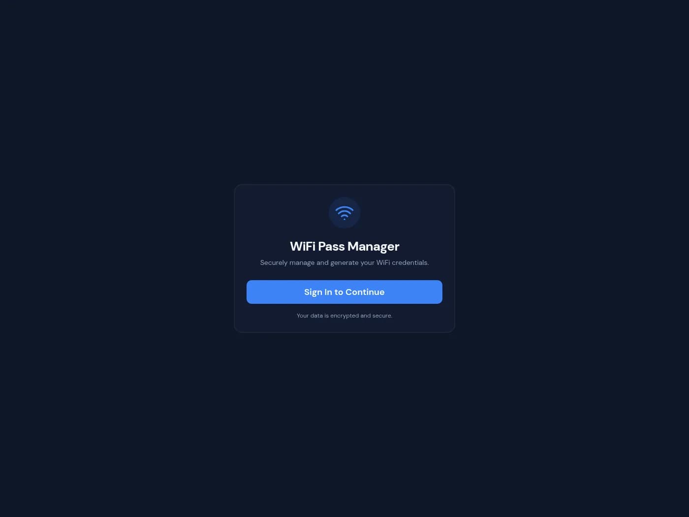 WiFi Pass Manager