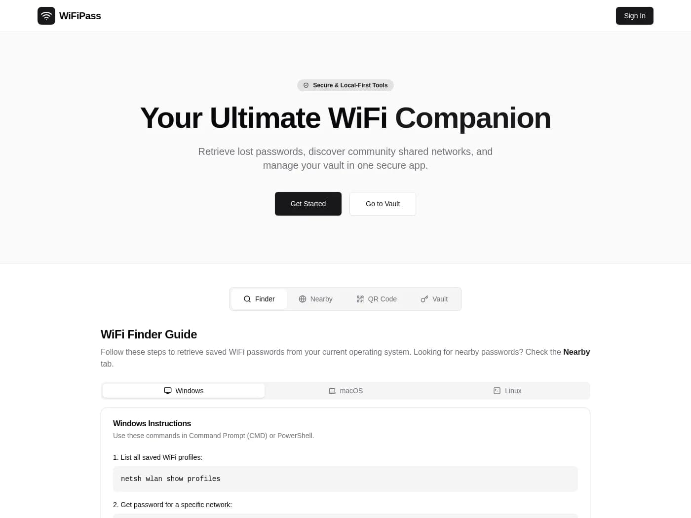 WiFi Password Finder