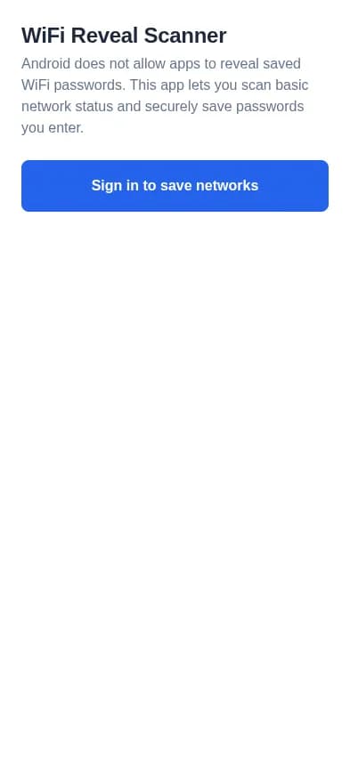 WiFi Reveal Scanner