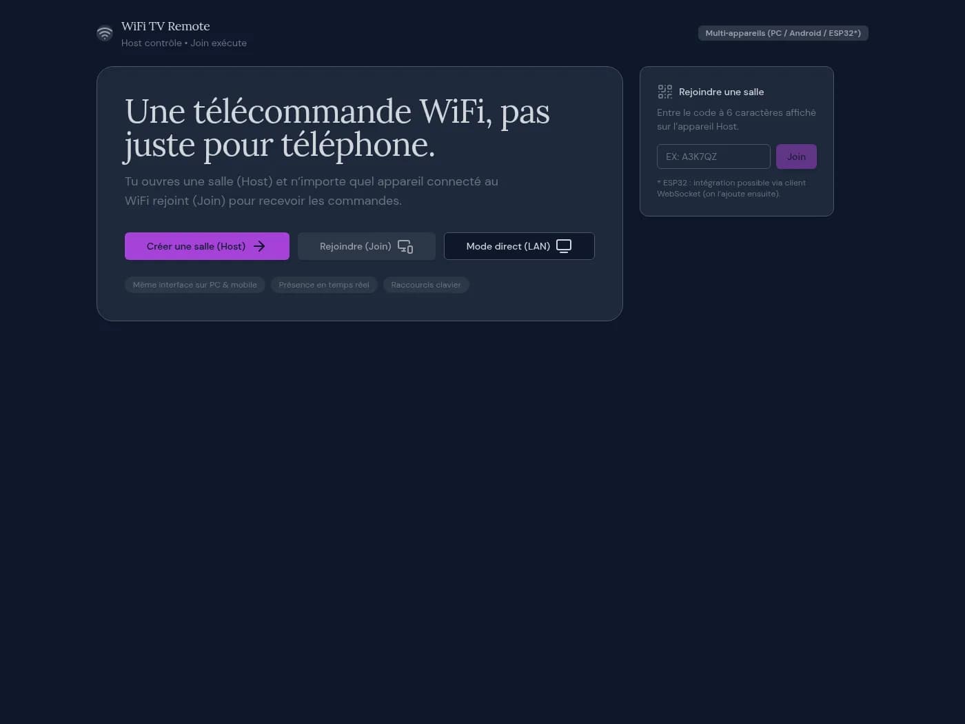 WiFi TV Remote