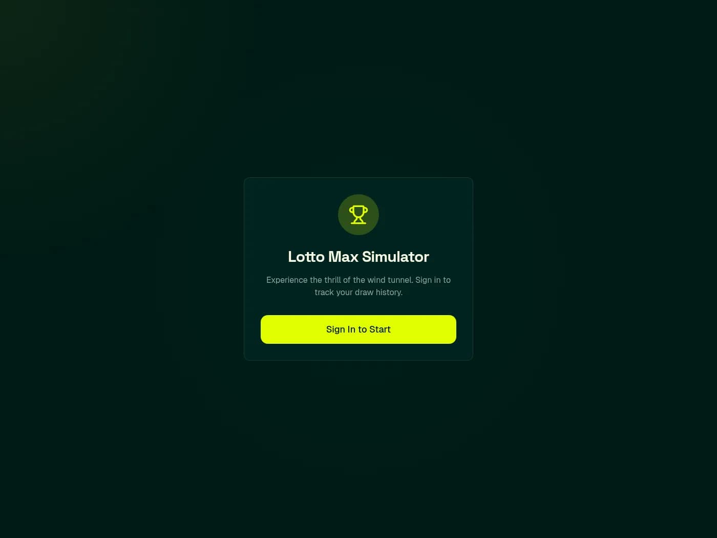 Lotto Max Wind Tunnel Sim