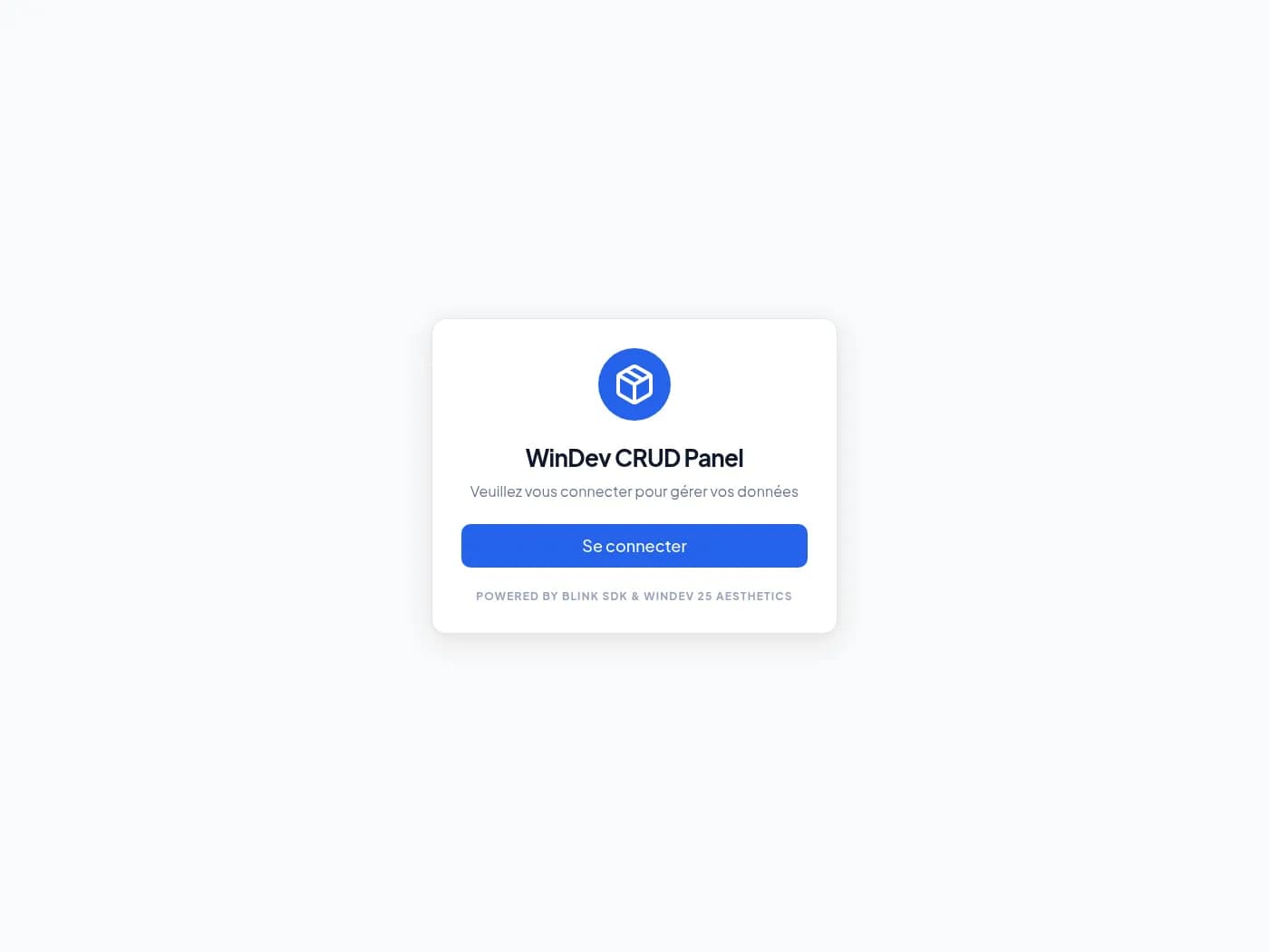 WinDev Generic CRUD Panel