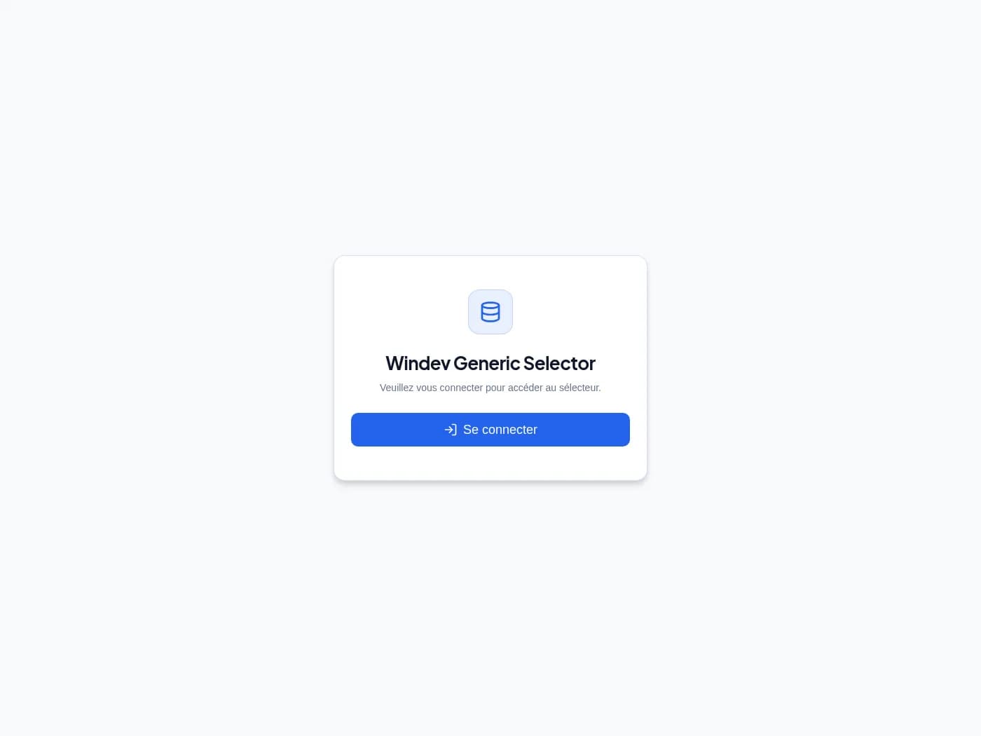 Windev Generic Selector