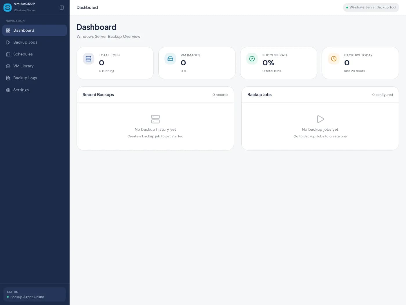 VM Server Backup Tool