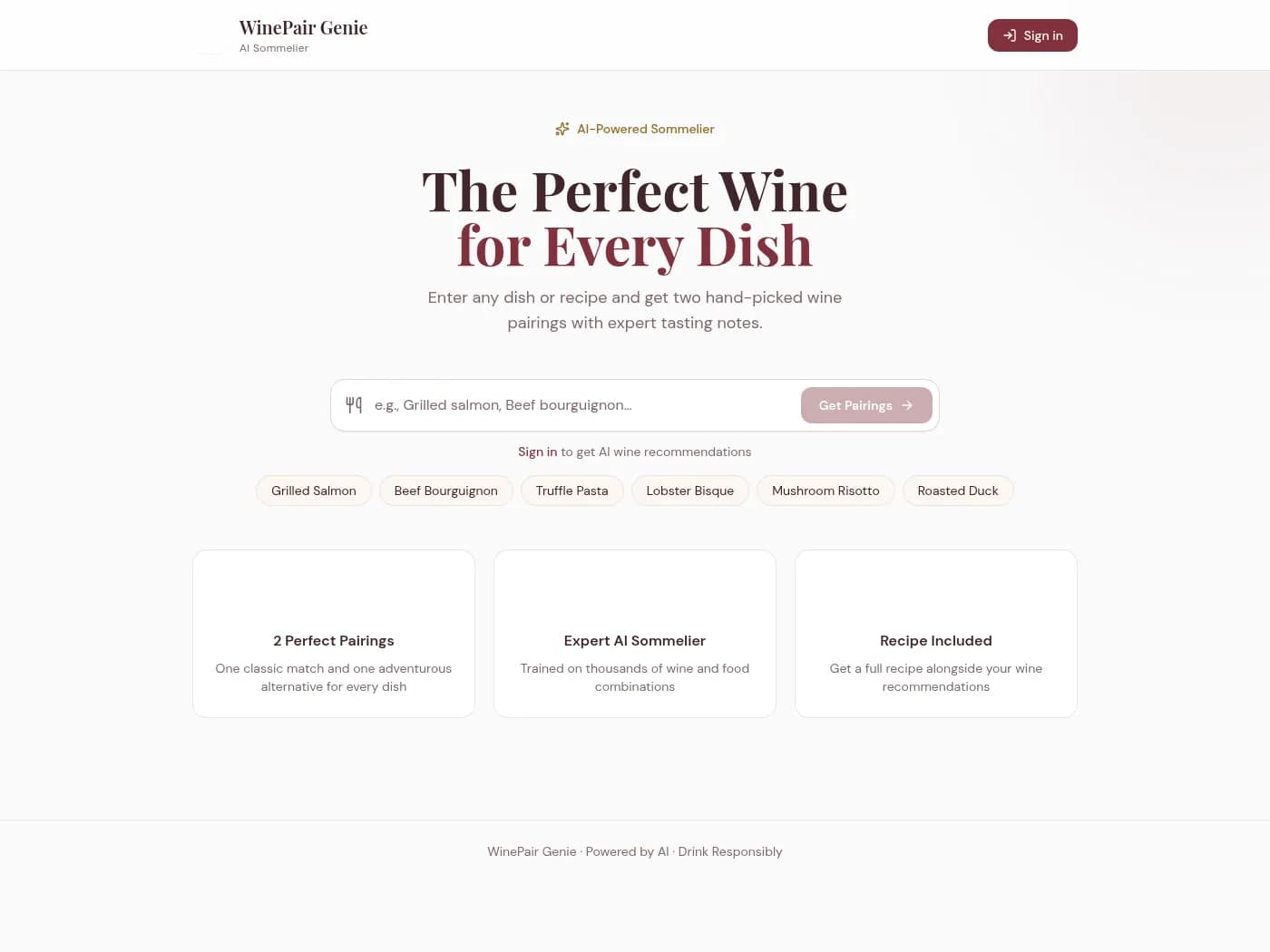 WinePair Genie