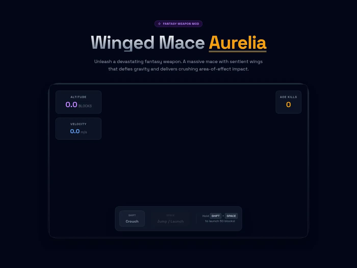 Winged Mace Weapon Mod