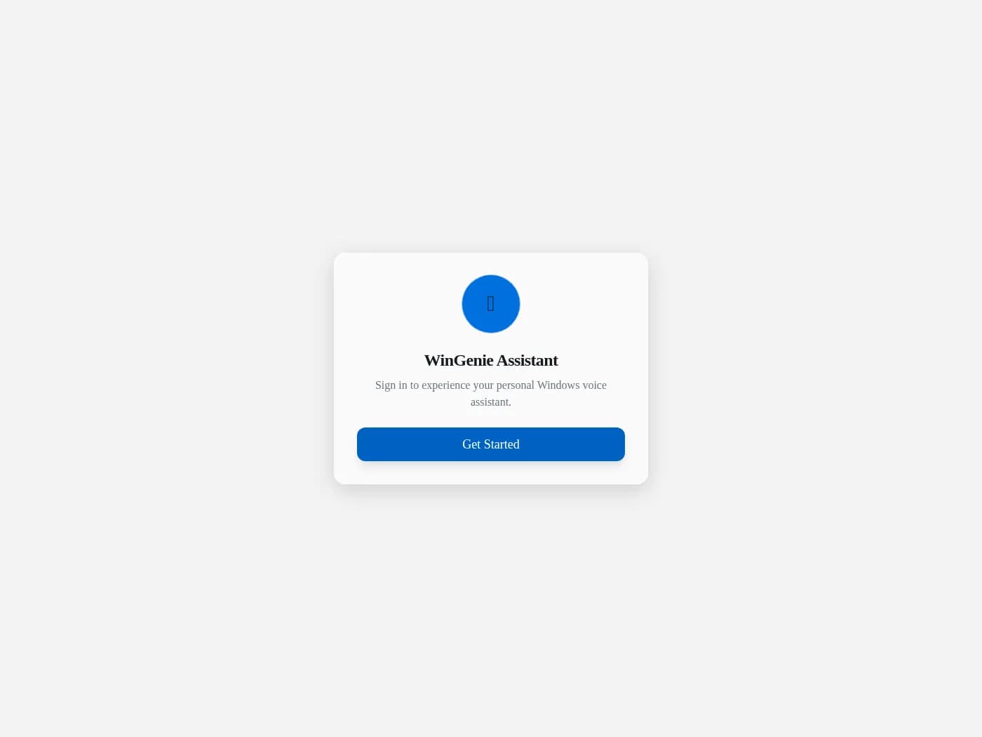 WinGenie Voice Assistant