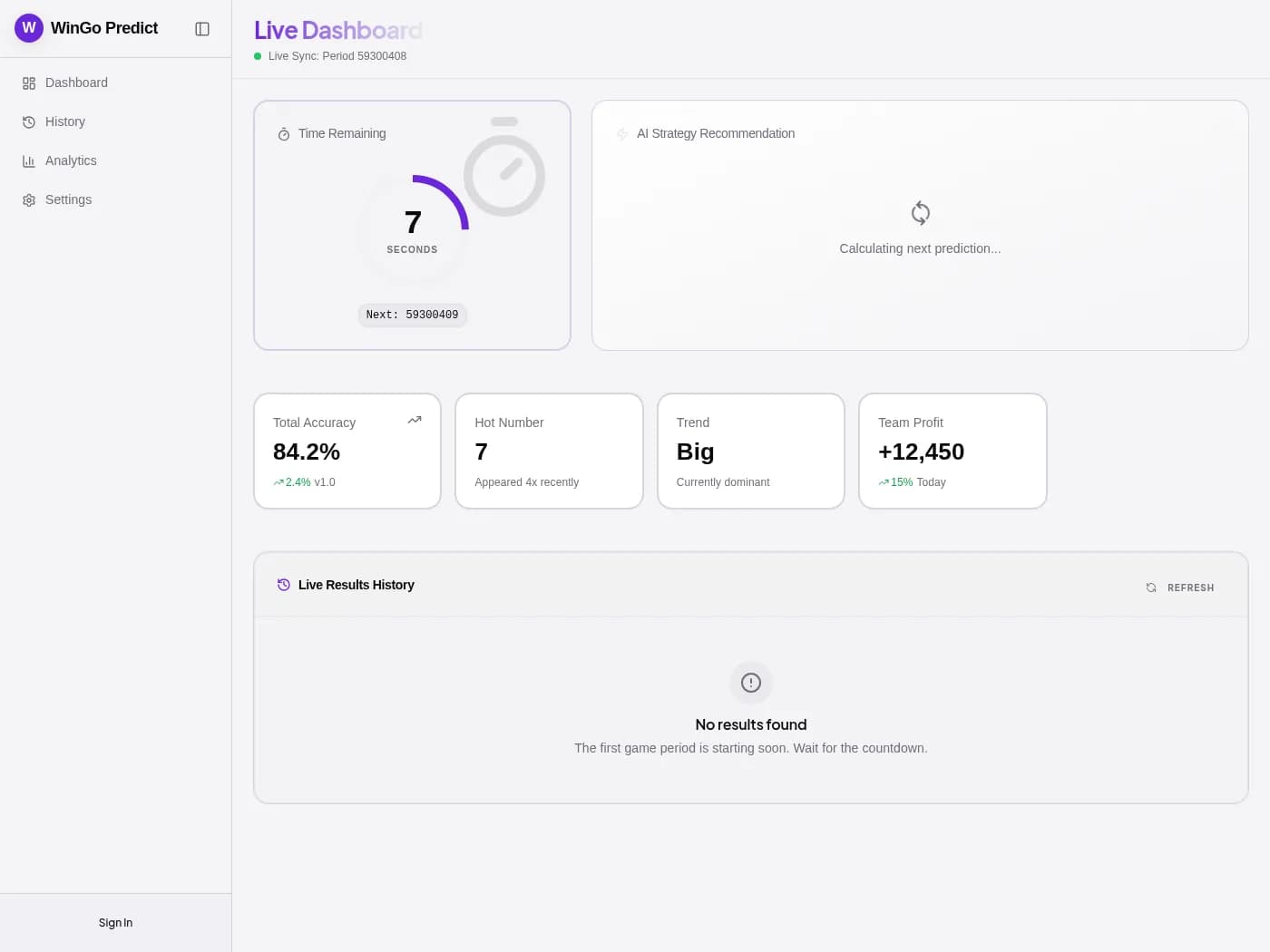 WinGo Live Predictor