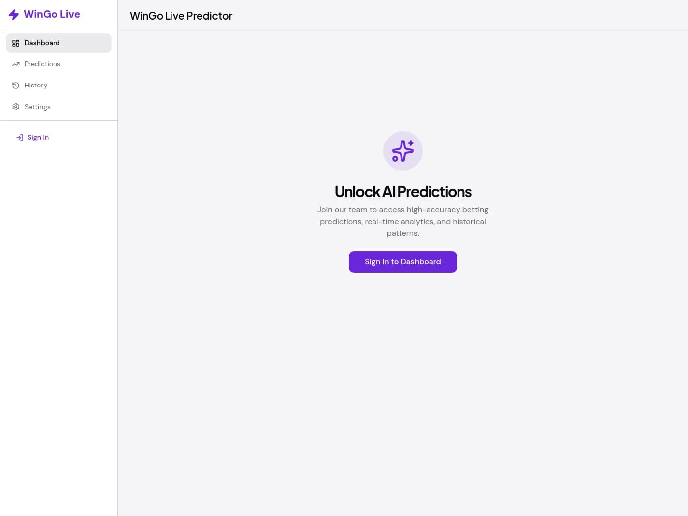 WinGo Live Predictor
