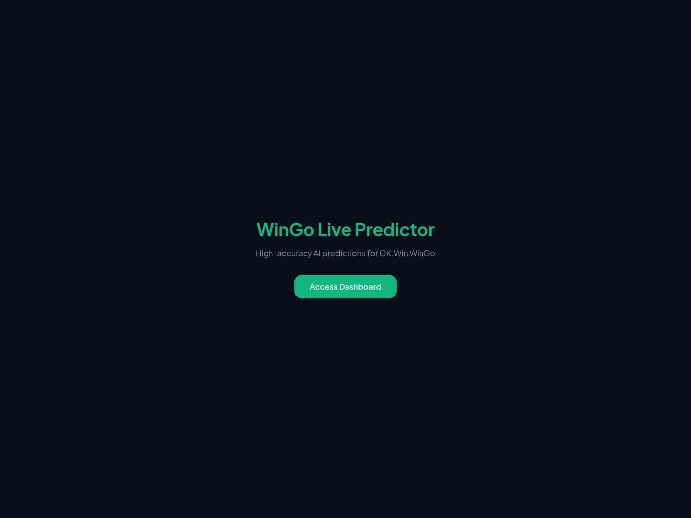WinGo Live Predictor