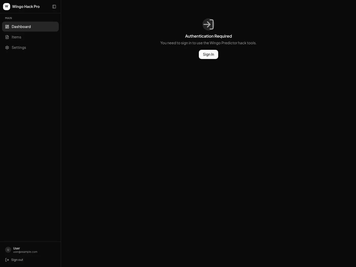 Wingo Predictor Dashboard