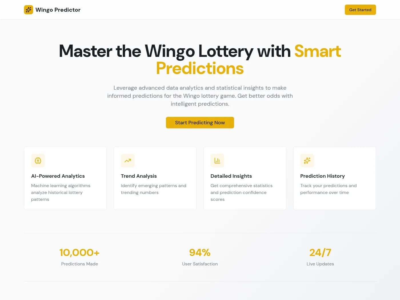 Wingo Predictor