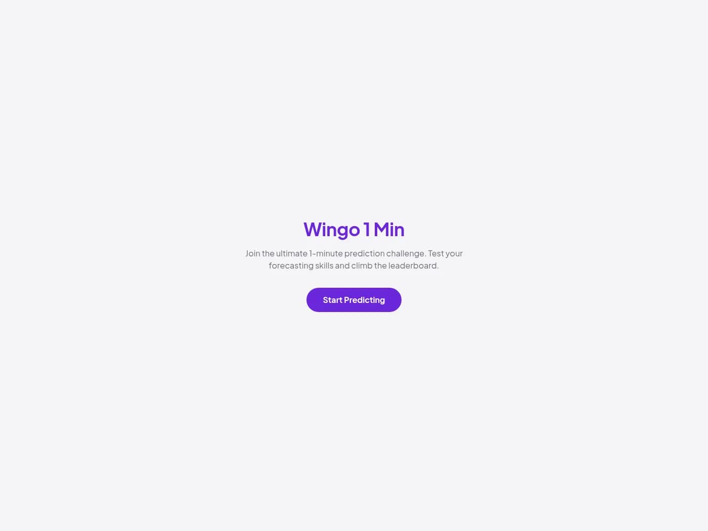 Wingo 1 Minute Predictor
