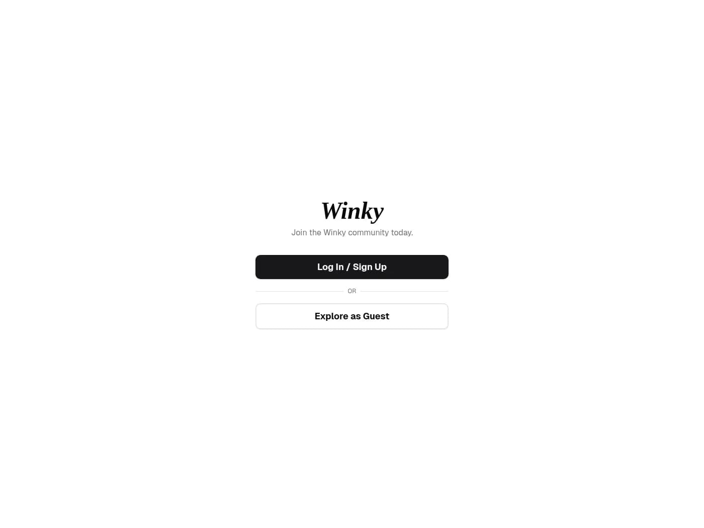 Winky Social App
