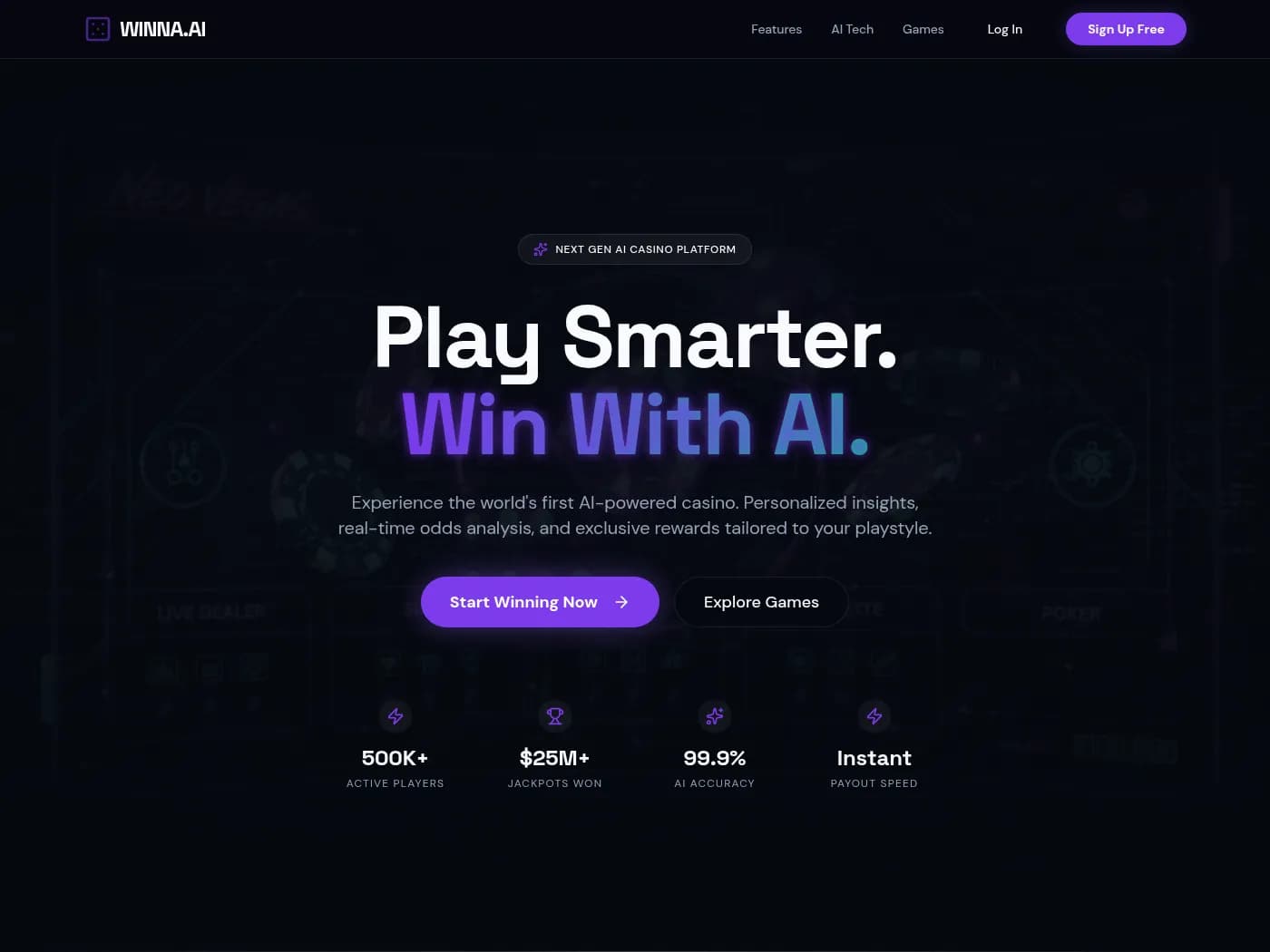 Winna AI Landing Page