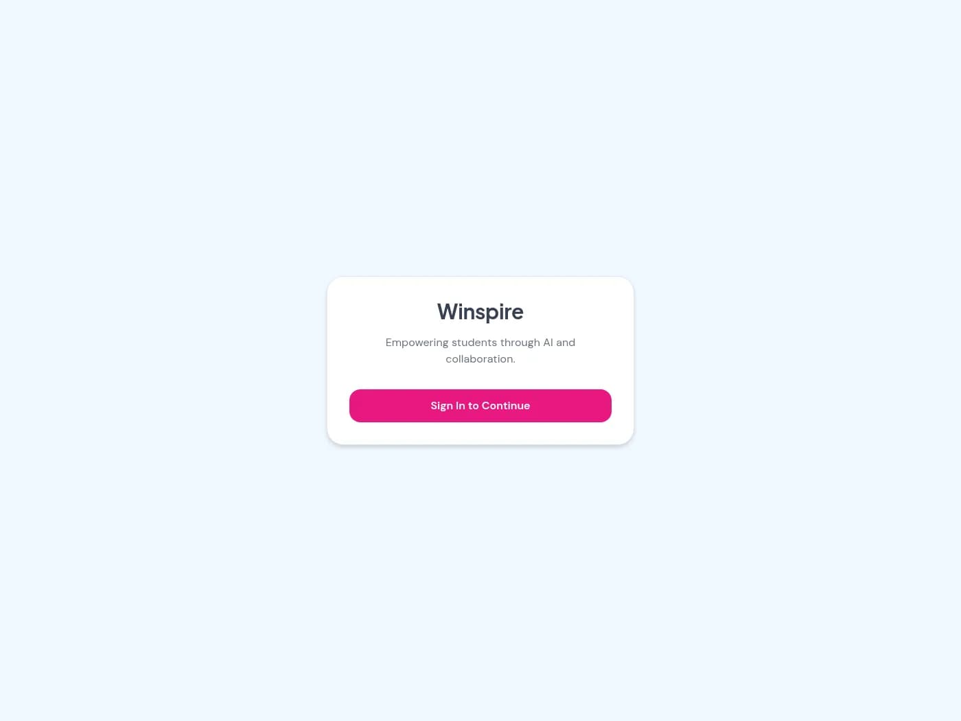 Winspire Student Platform