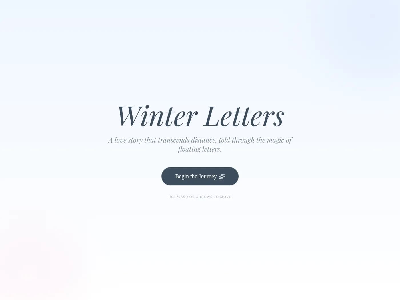 Winter Letters: Love Story Game