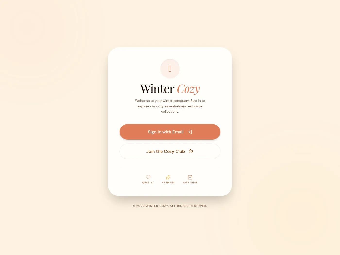 Winter Wear Shop