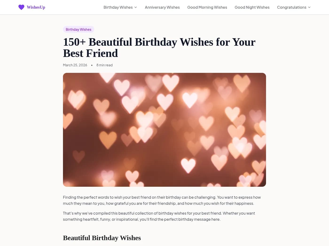 WishesUp Premium WordPress Theme