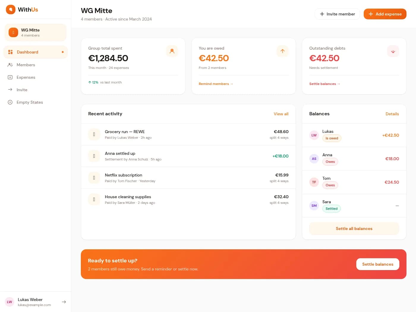 WithUs SaaS UI Kit