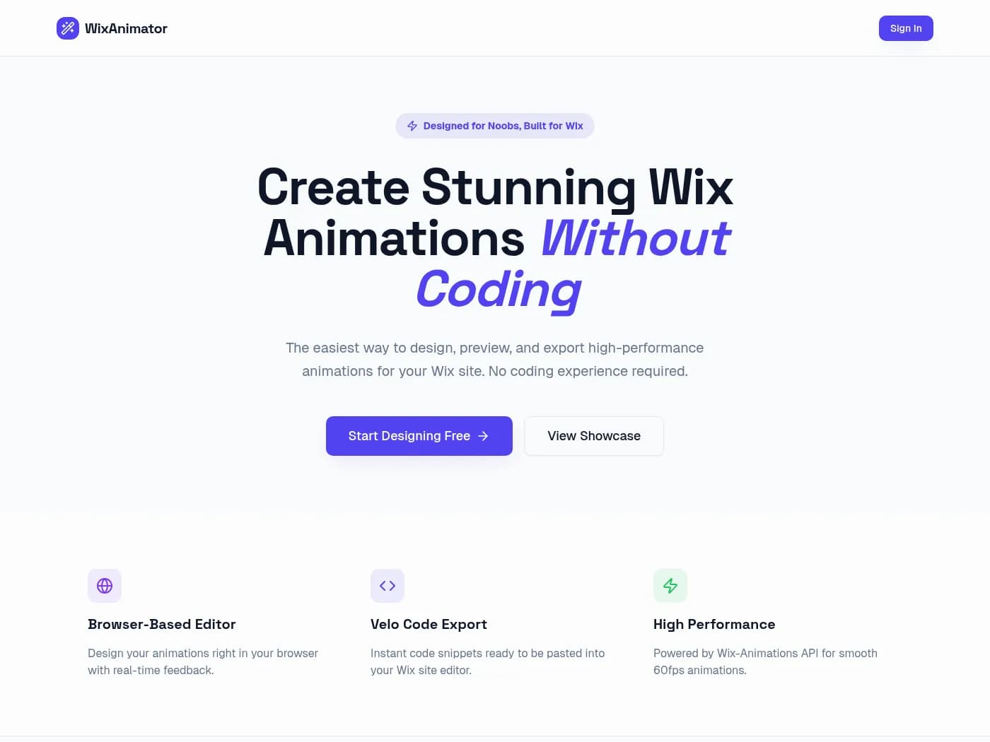 Noob Animation Designer