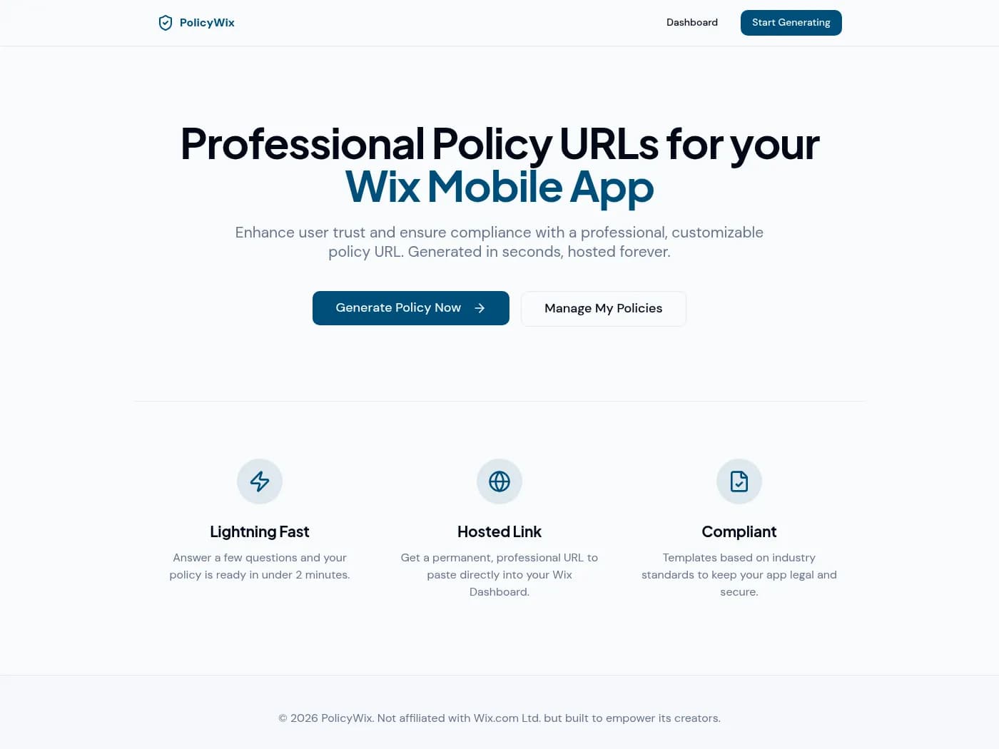 Wix Sales Policy Page