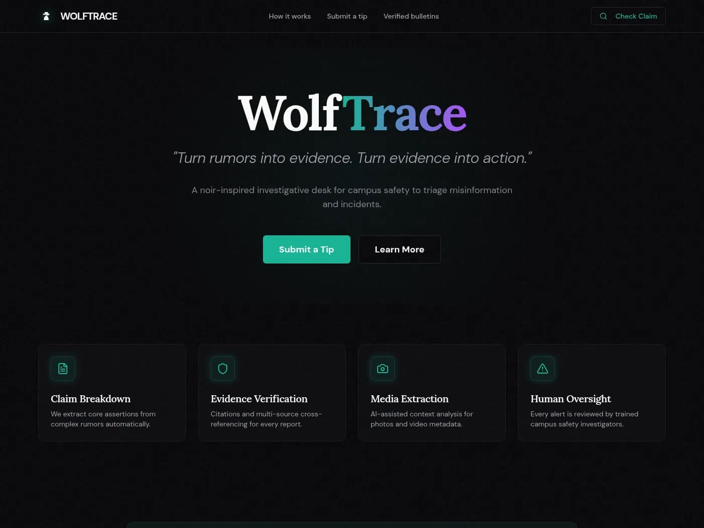 WolfTrace Noir Desk