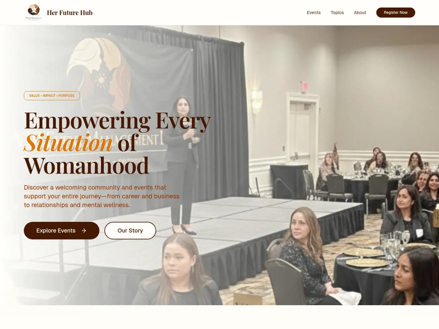 Her Future Events Hub