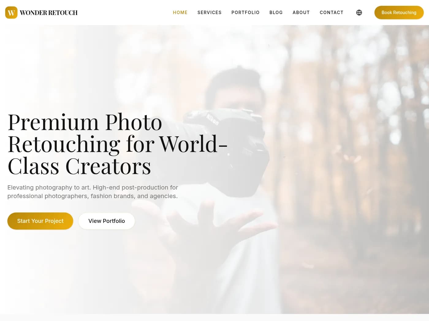 Wonder Retouch Studio Site