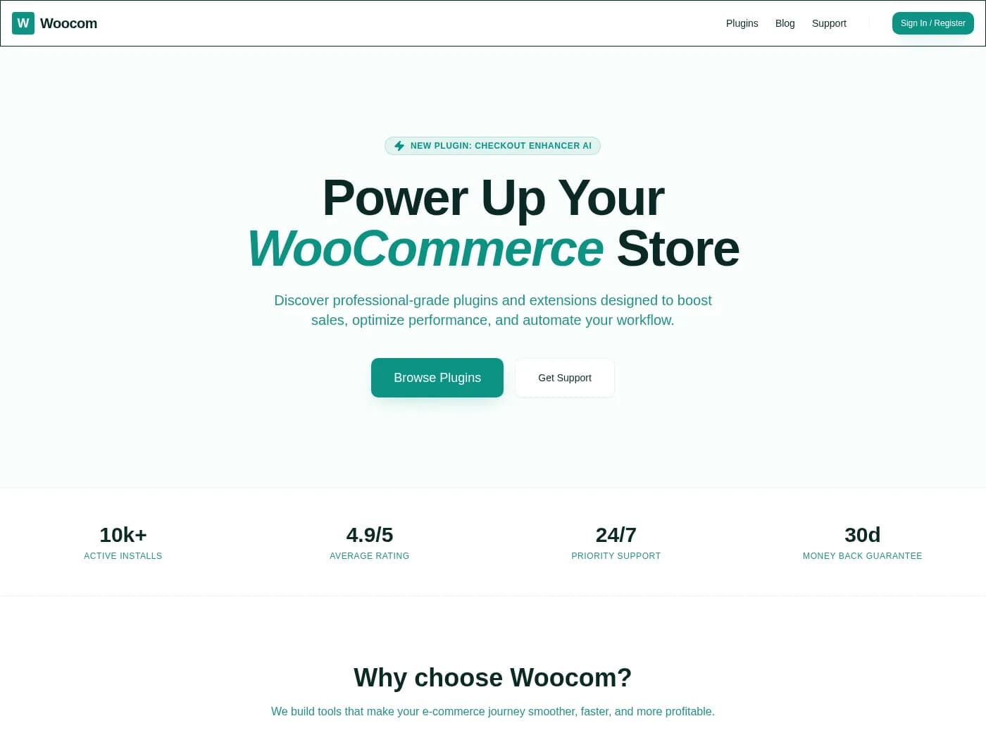 Woocom Plugins Hub