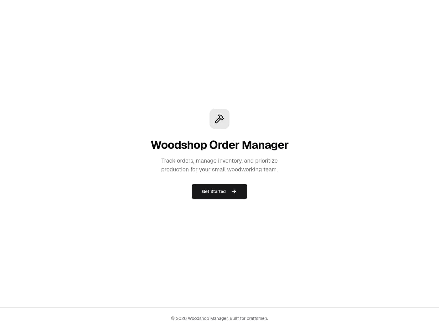 Woodshop Order Manager