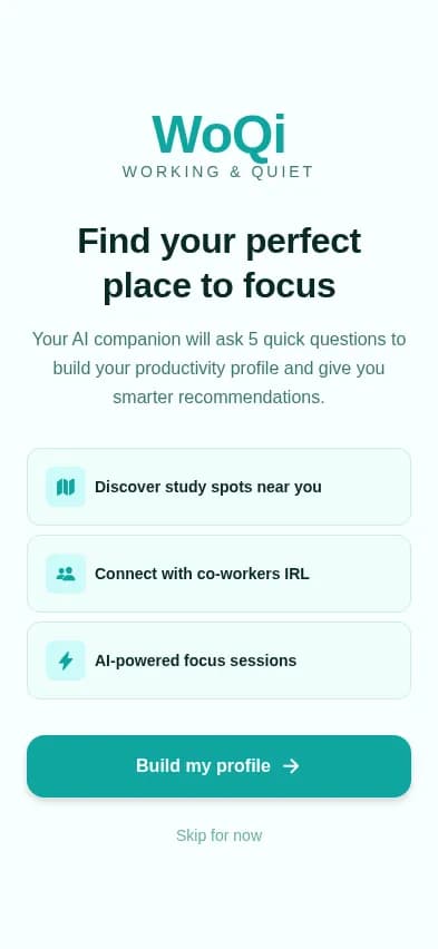 WoQi Productivity Finder