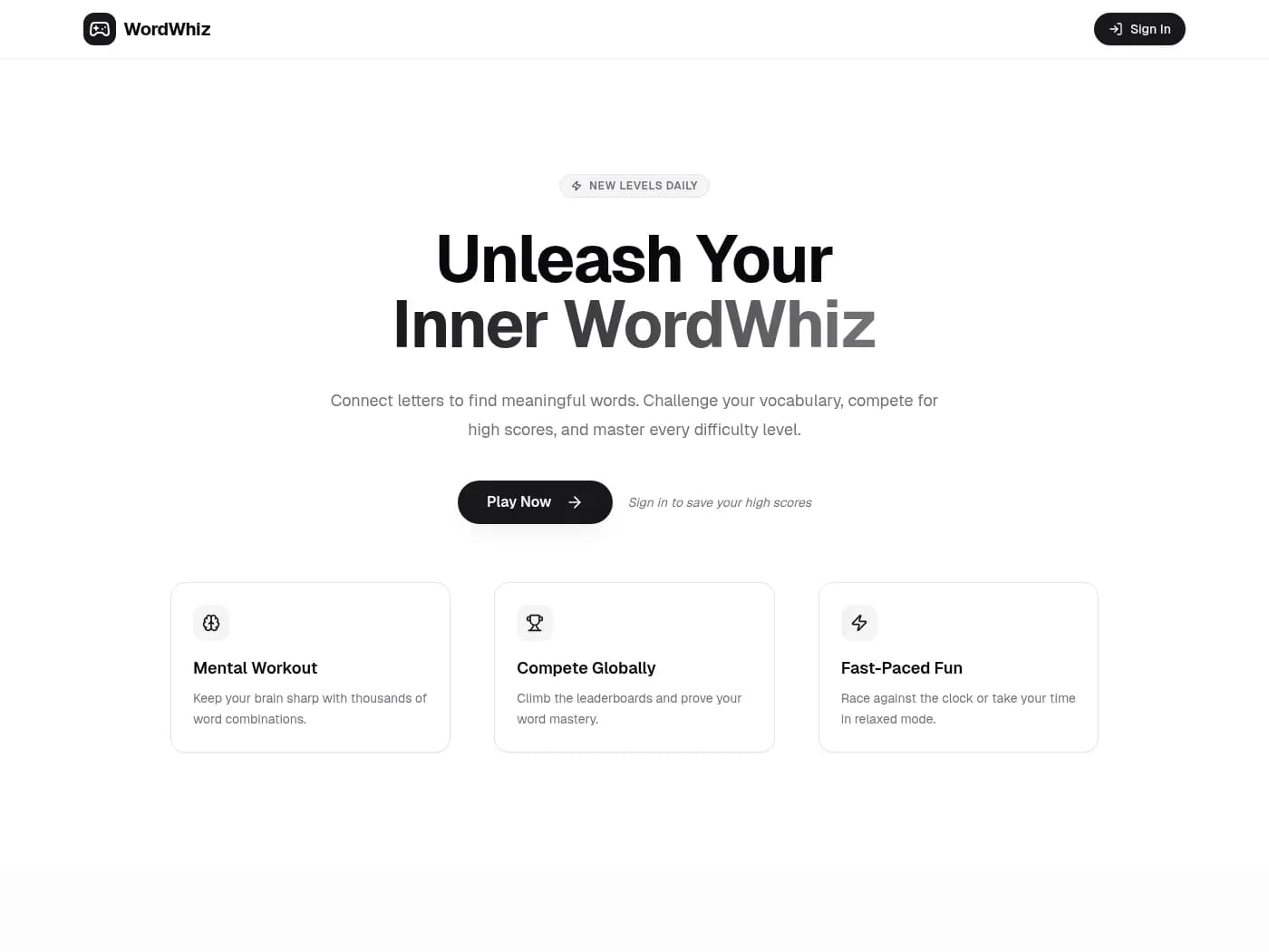 WordWhiz Game
